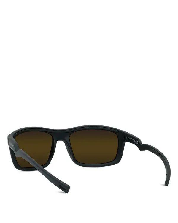 Vuarnet Rectangular Sunglasses, 62mm - Black / Mirrored Crystal Brown