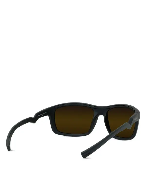 Vuarnet Rectangular Sunglasses, 62mm - Black / Mirrored Crystal Brown