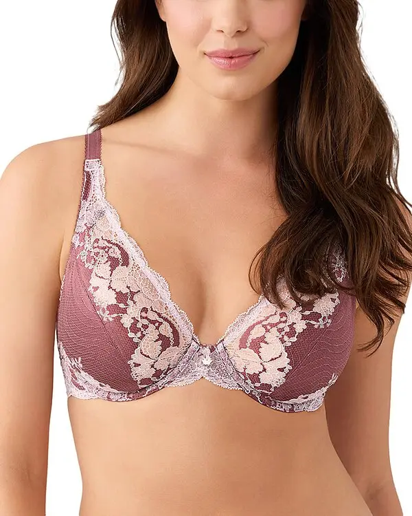 Wacoal Modern Affair Plunge Underwire Bra - Rose Brown/cradle Pink