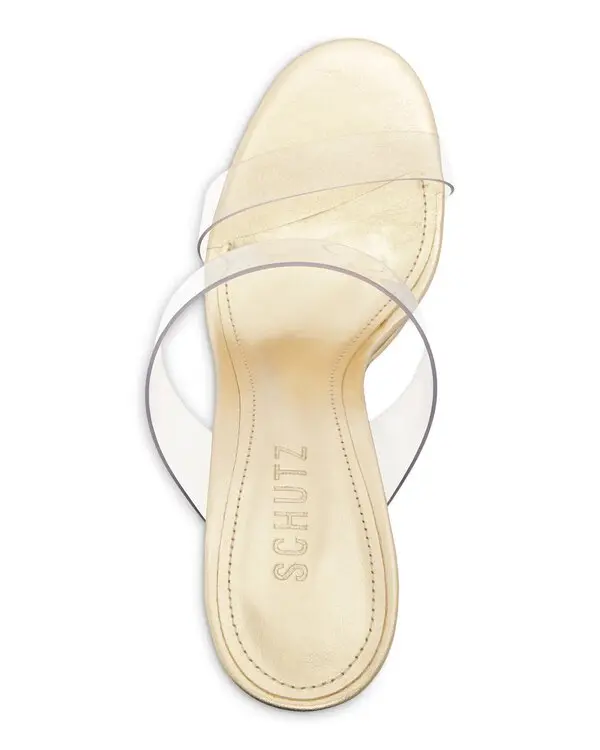 Schutz Ariella Platform Sandals - Platinum