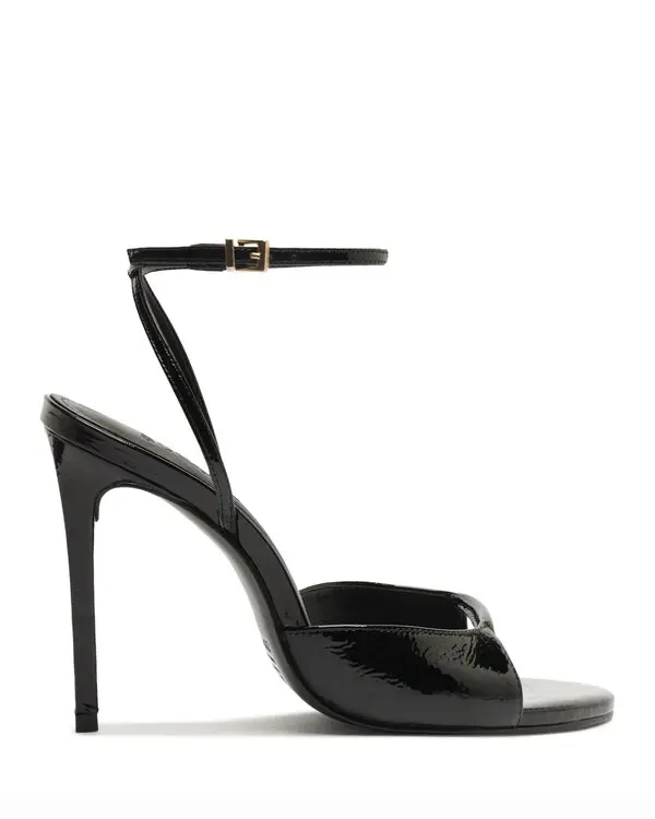 Schutz Arlette Ankle Strap Sandals - Black