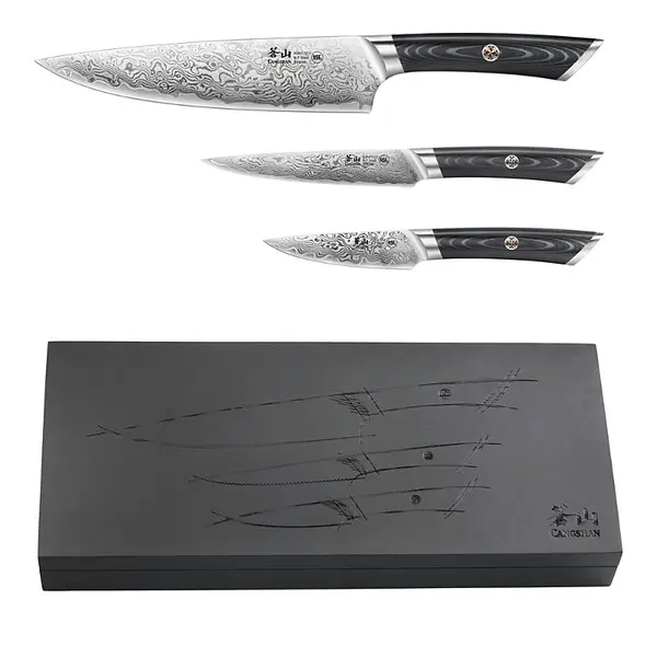 CANGSHAN Cangsham Kuro 3 Piece Starter Knife Set - Grey