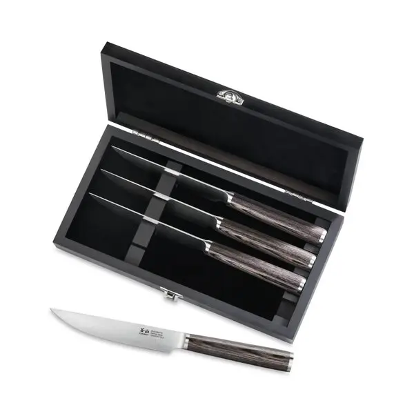 CANGSHAN 4 Piece Pakkawood Steak Knife Set