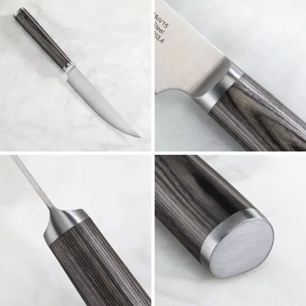 CANGSHAN 4 Piece Pakkawood Steak Knife Set