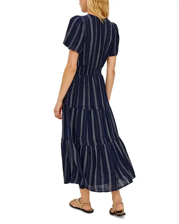 Rails Cannes Tiered Midi Dress - Marina Stripe