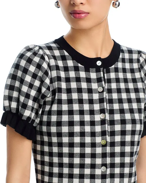 Rails Aurora Plaid Ruffle Trim Top