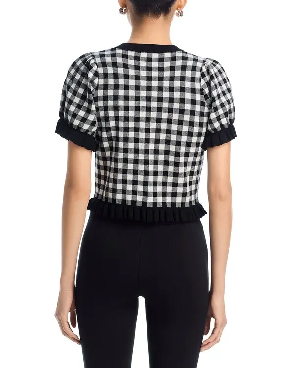 Rails Aurora Plaid Ruffle Trim Top
