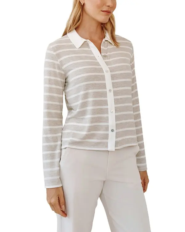 Bella Dahl Contrast Placket Button Down Shirt