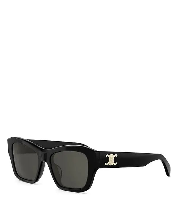Celine Triomphe Cat Eye Sunglasses - Shiny Black/smoke Lens