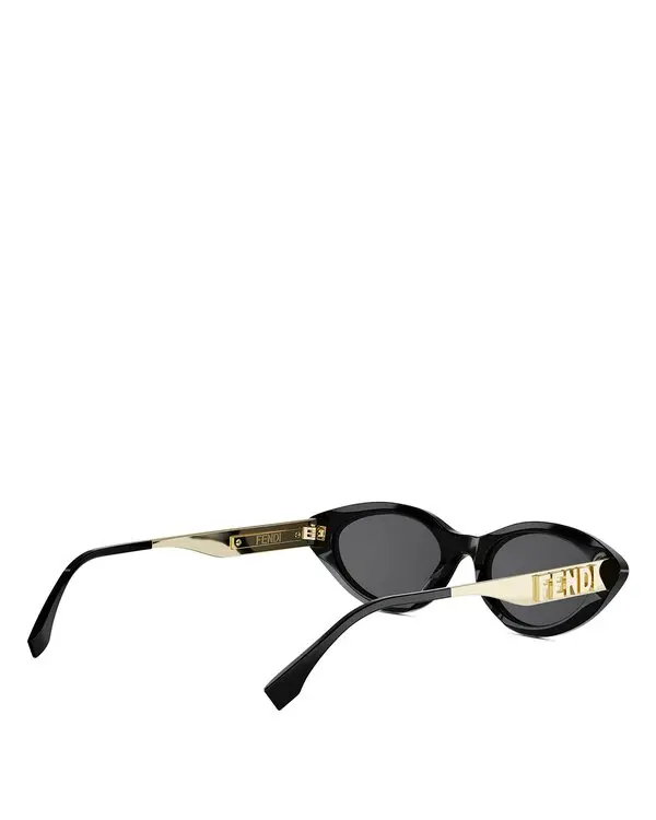Fendi Fendigraphy Cat Eye Sunglasses, 51mm - Shiny Black/smoke Lens