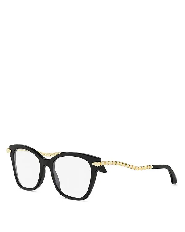 BVLGARI Serpenti Viper Cat Eye Eyeglasses, 52mm - Shiny Black