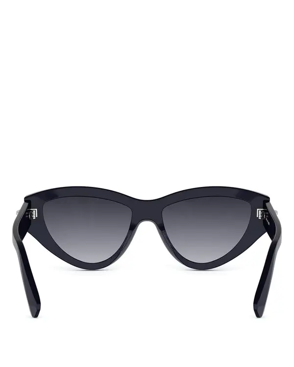 BVLGARI B.zero1 Cat Eye Sunglasses - Blue/gradient Smoke