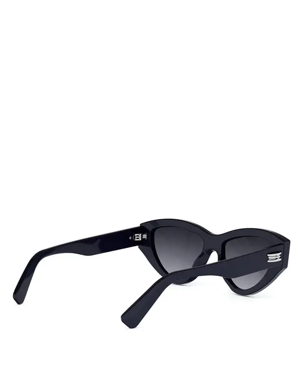 BVLGARI B.zero1 Cat Eye Sunglasses - Blue/gradient Smoke