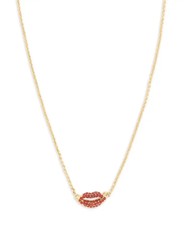 Kate Spade New York Lips Mini Necklace - Red/gold