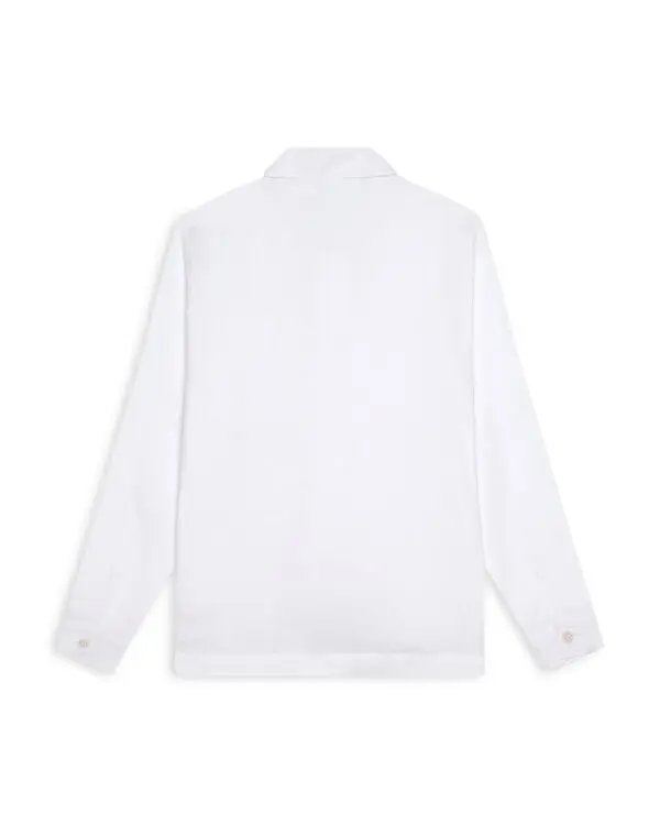 Vilebrequin Linen Solid Overshirt - White