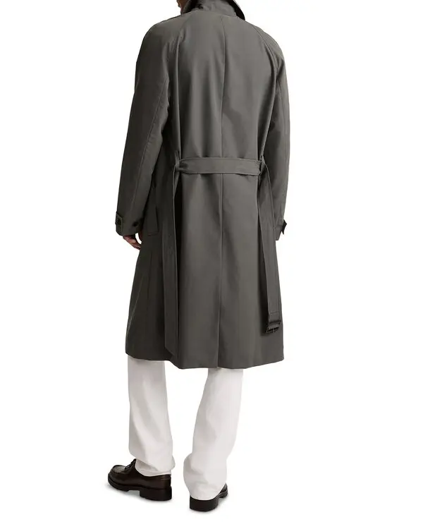 Vince Single-breasted Trench Coat - Slate