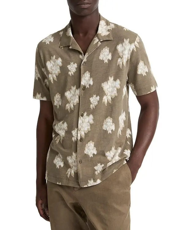 Vince Printed Slub Camp Shirt
