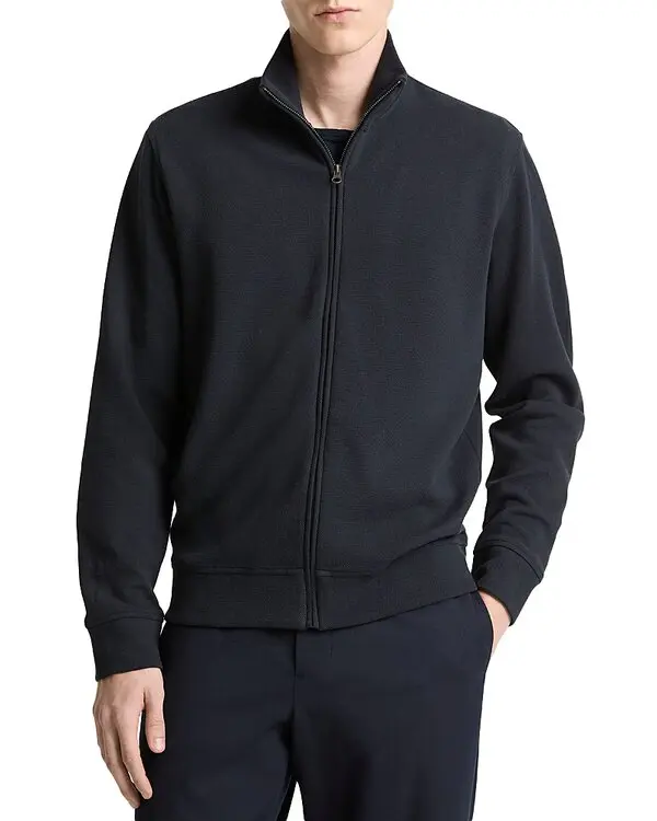 Vince Pique Full Zip Sweatshirt
