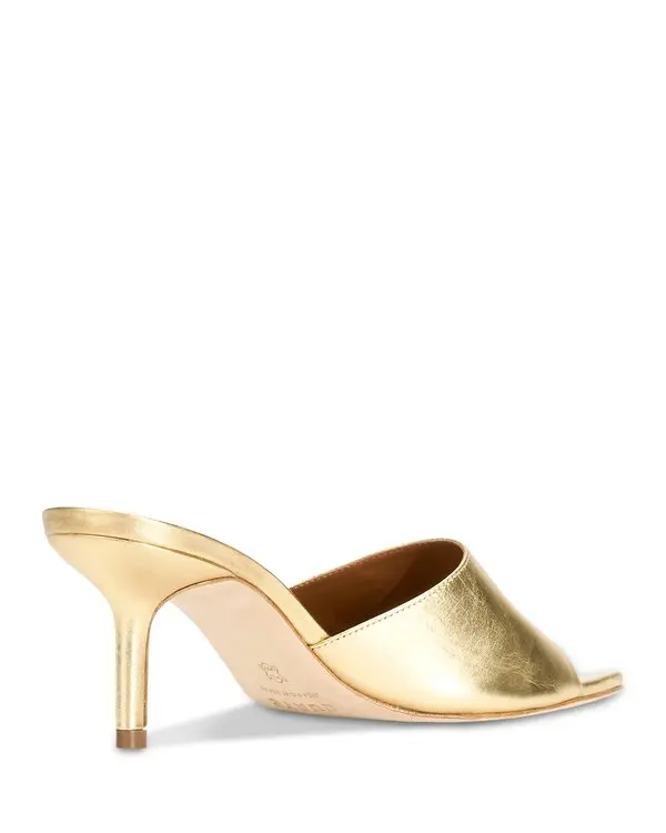 Staud Bea Metallic Leather Mules