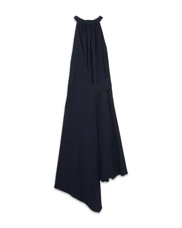 REISS Draped Midi Dress - Navy
