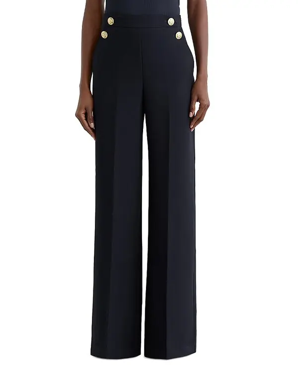 REISS Carley Wide Leg Trousers