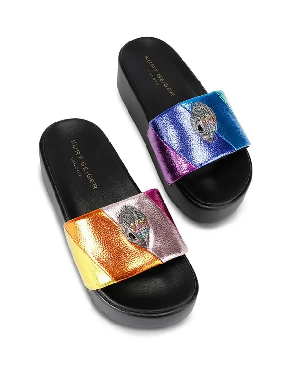 Kurt Geiger Meena Eagle Platform Slides - Open Misc