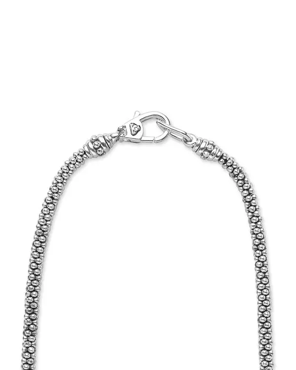 Lagos Sterling Caviar Interlocking Pendant Necklace