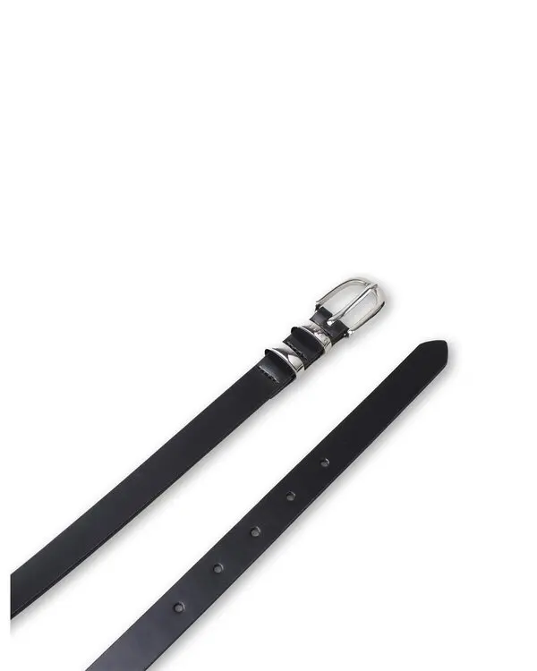 Ted Baker London Dubella Narrow Leather Belt - Black