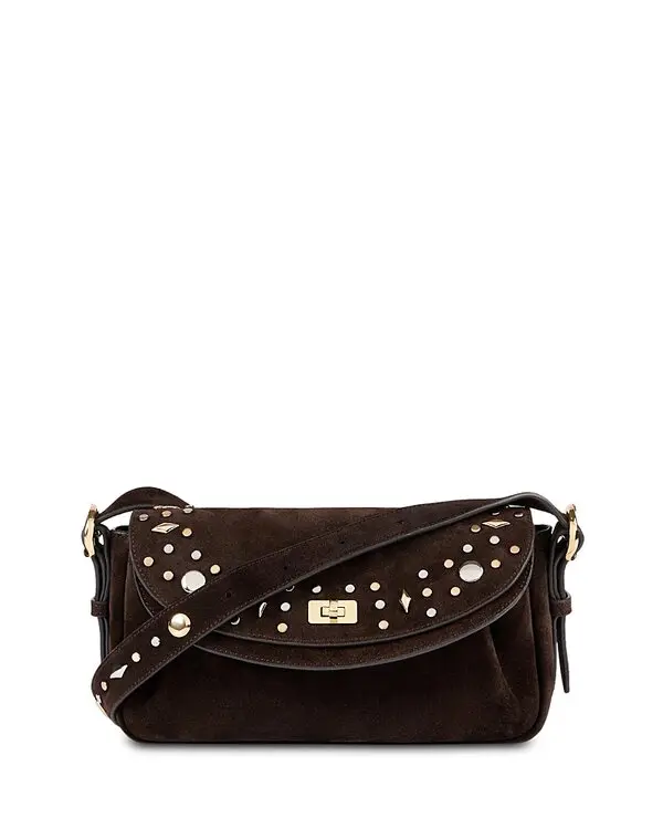 Sandro Le Mambo Janys Studded Suede Bag