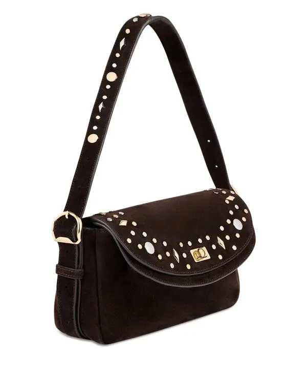 Sandro Le Mambo Janys Studded Suede Bag
