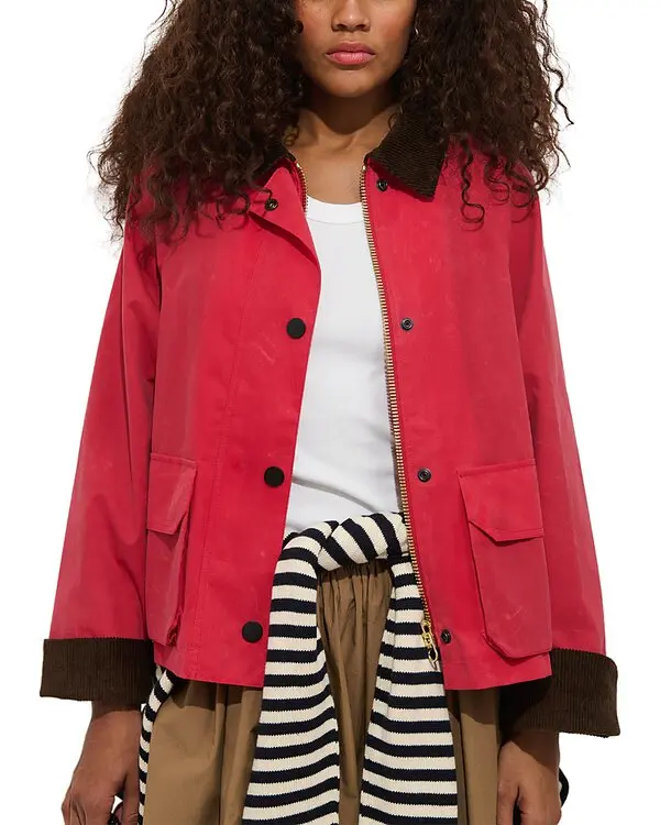 ALEX MILL Chiltern Cropped Jacket - Red
