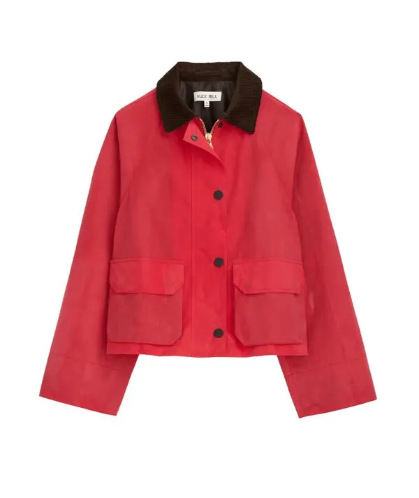 ALEX MILL Chiltern Cropped Jacket - Red