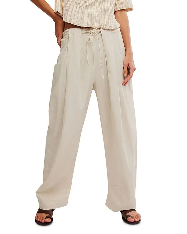Free People Chambers Laid Back Pull On Pants - Summer Sand