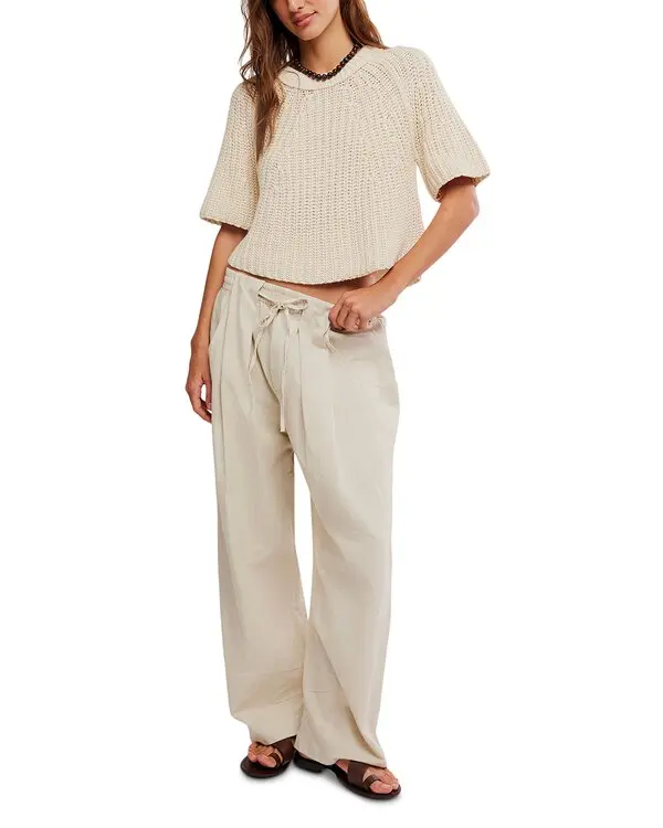 Free People Chambers Laid Back Pull On Pants - Summer Sand
