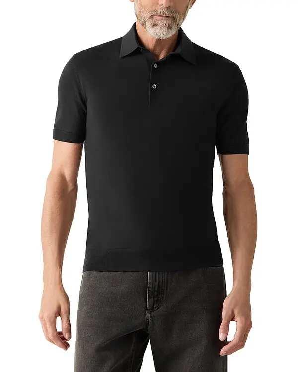 Zegna 15milmil15 Wool Polo Shirt - Black