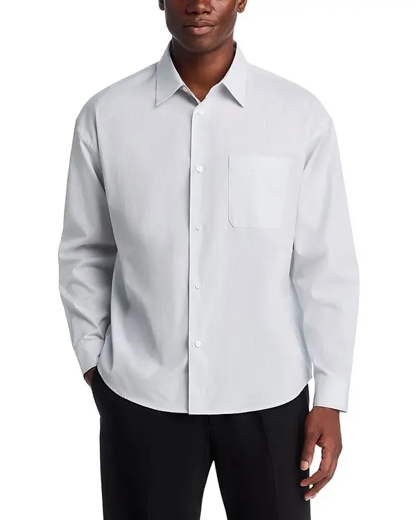 FRAME Relaxed Button Shirt Exclusive - Blue/pink