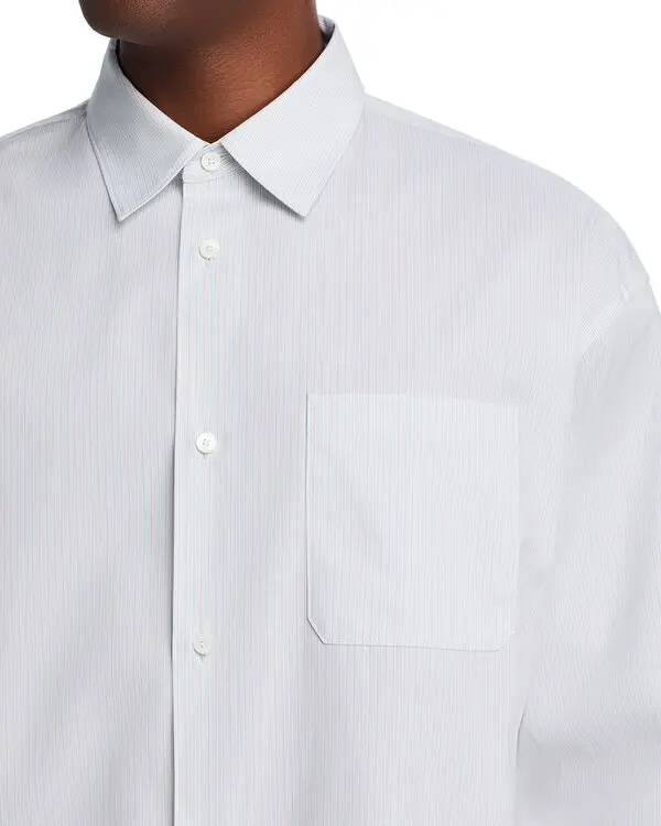 FRAME Relaxed Button Shirt Exclusive - Blue/pink