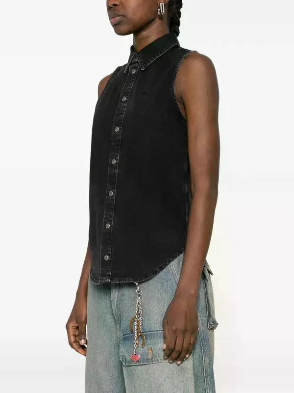 DIESEL® Sleeveless Denim Shirt - Black