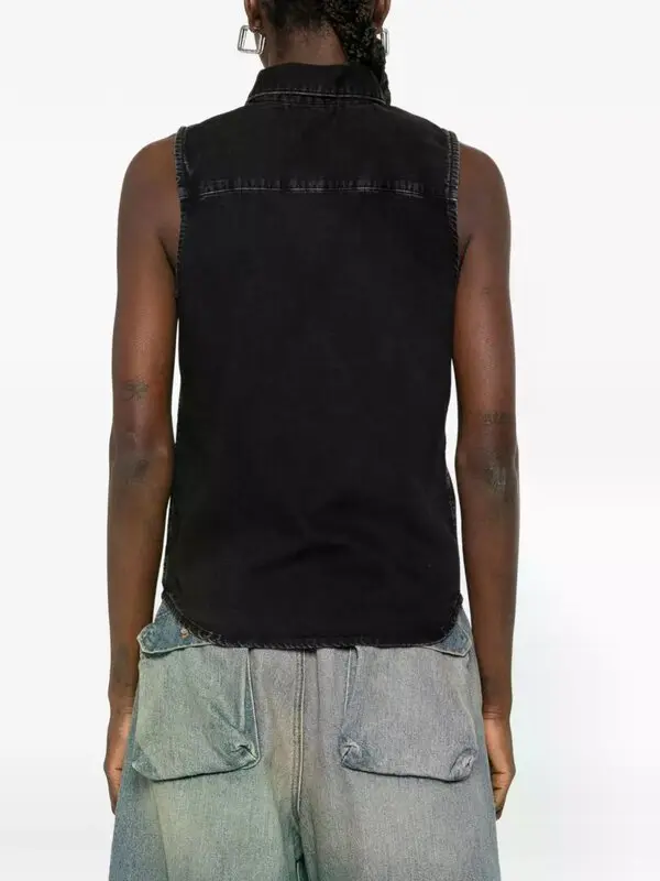 DIESEL® Sleeveless Denim Shirt - Black