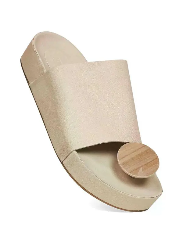 UMA WANG Round-detail Sandals - Neutrals