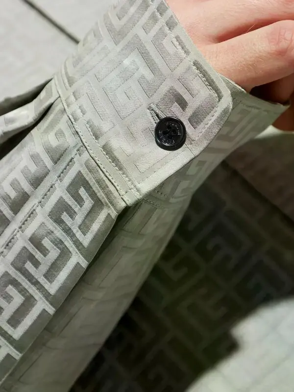 Balmain Pattern Button Shirt - Grey