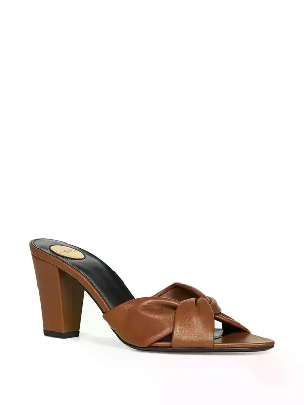 Saint Laurent Franciane Knot-detail Sandals - Brown