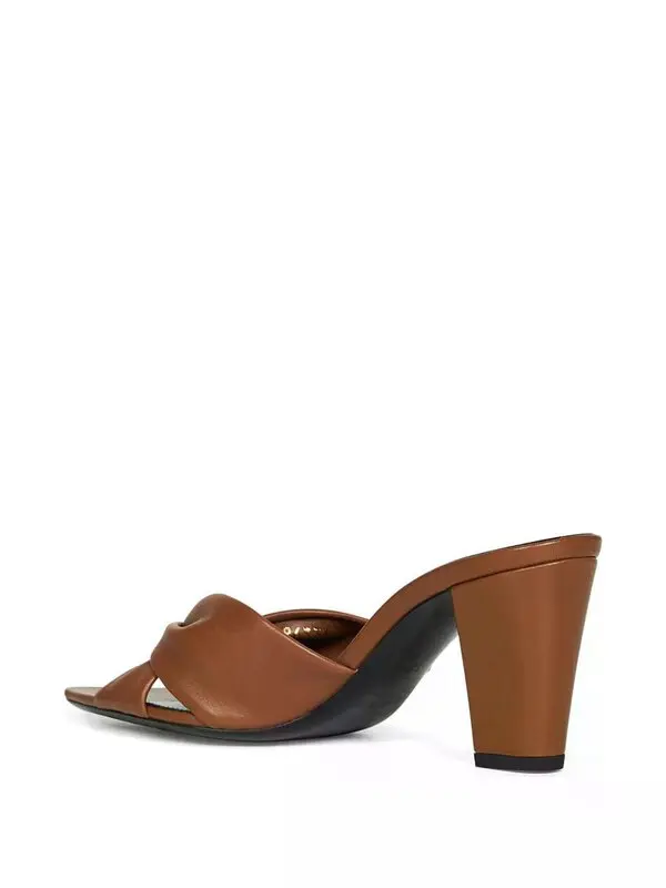 Saint Laurent Franciane Knot-detail Sandals - Brown