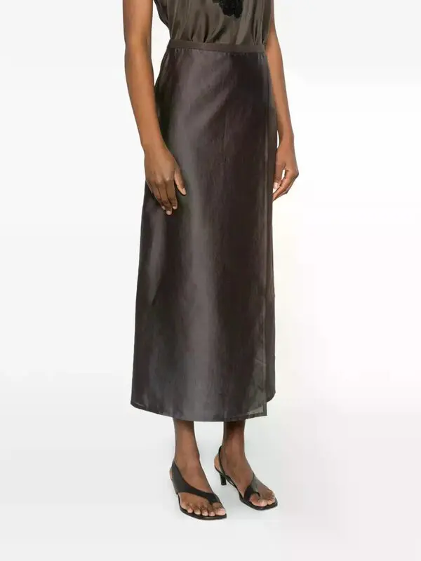 R2W Amora Colour-block Midi Skirt - Grey