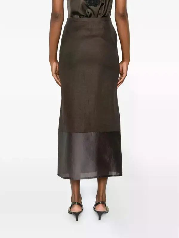 R2W Amora Colour-block Midi Skirt - Grey