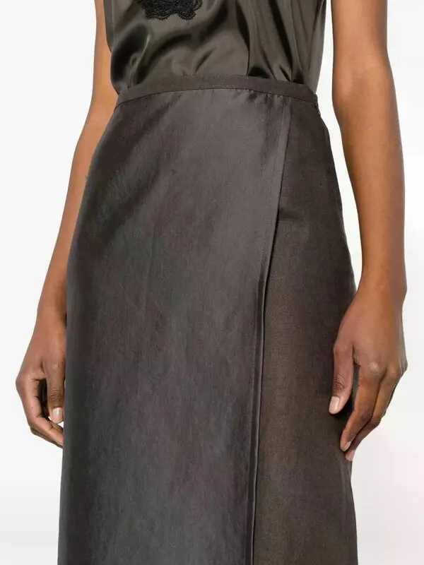 R2W Amora Colour-block Midi Skirt - Grey