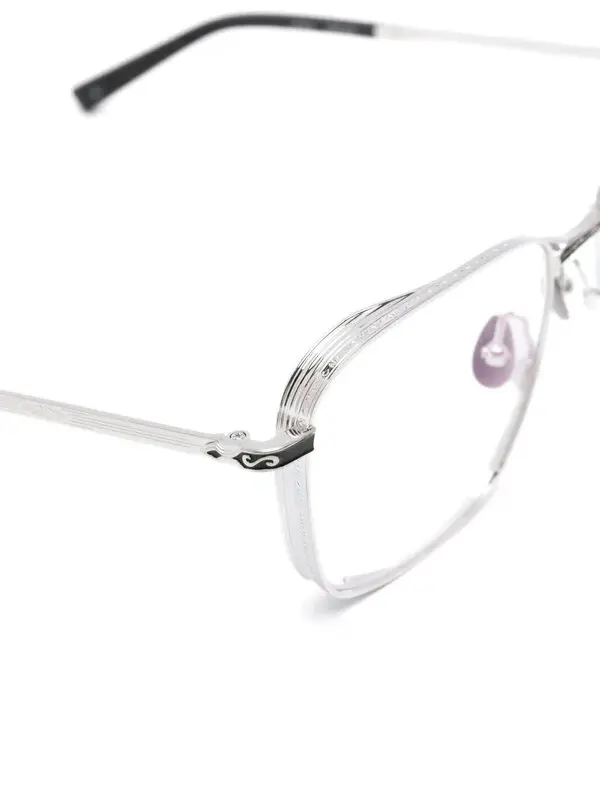 Matsuda Square Frame Glasses - Silver