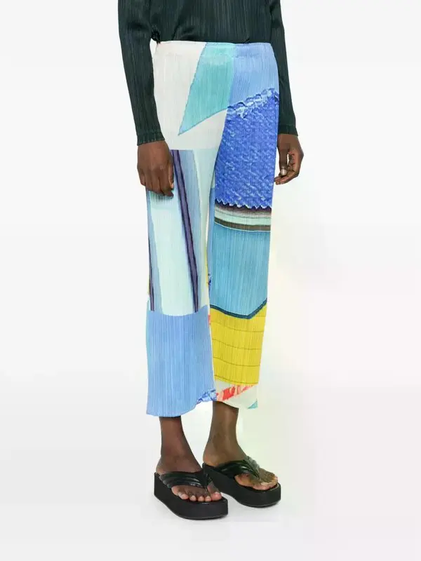 Issey Miyake Pleated Geometric Trousers