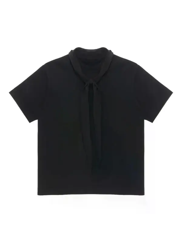 Carven Scarf-collar Cotton T-shirt