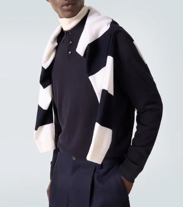 ALLUDE Virgin Wool Polo Sweater